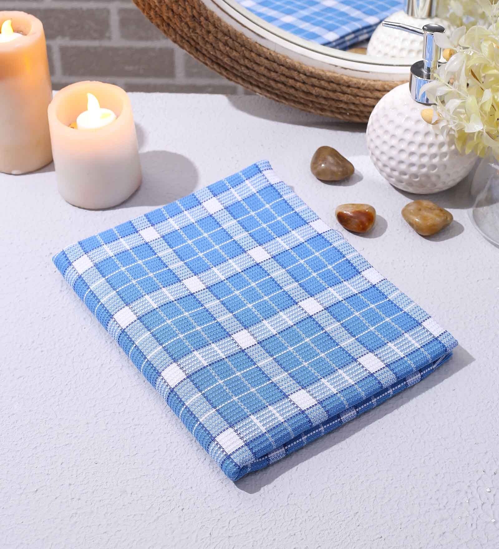 Buy Blue 100% Cotton Bath Towel by Mothi Tex Online - Patterned Bath ...