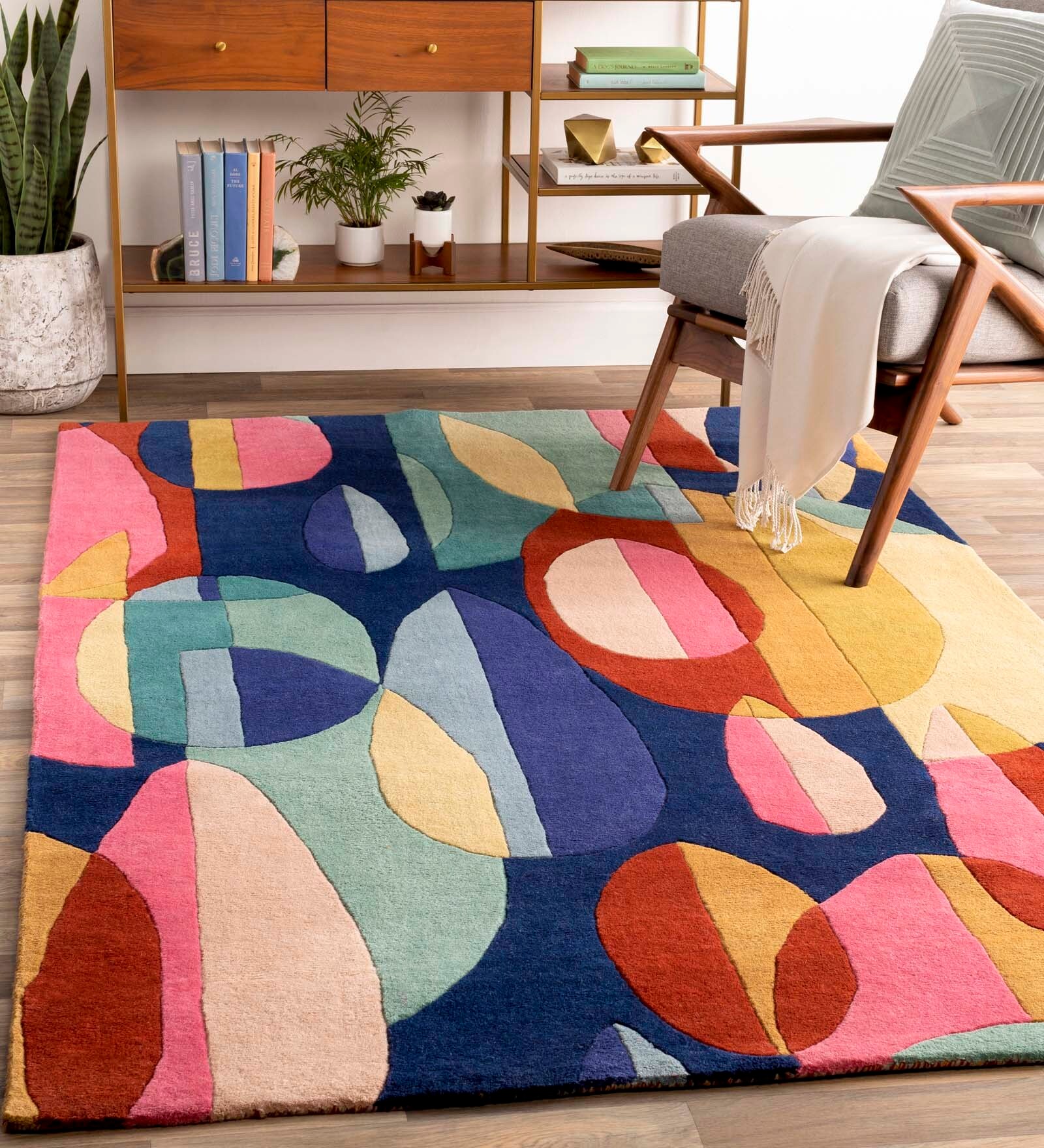 Buy Blue Wool Hand Tufted 8 x 5 Feet Carpet by WovenDreams Online - Cut ...