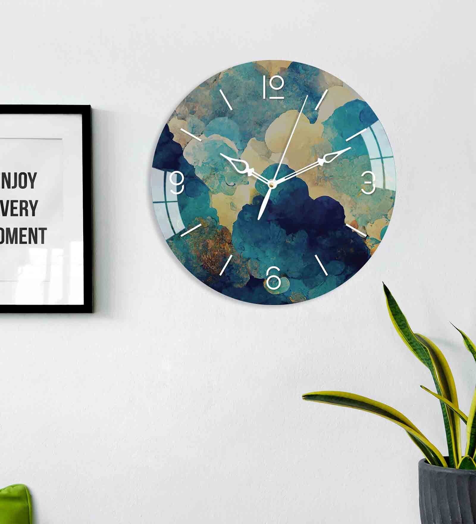 Buy Blue Cloud Acrylic Wall Clock at 17% OFF by The Next Decor | Pepperfry
