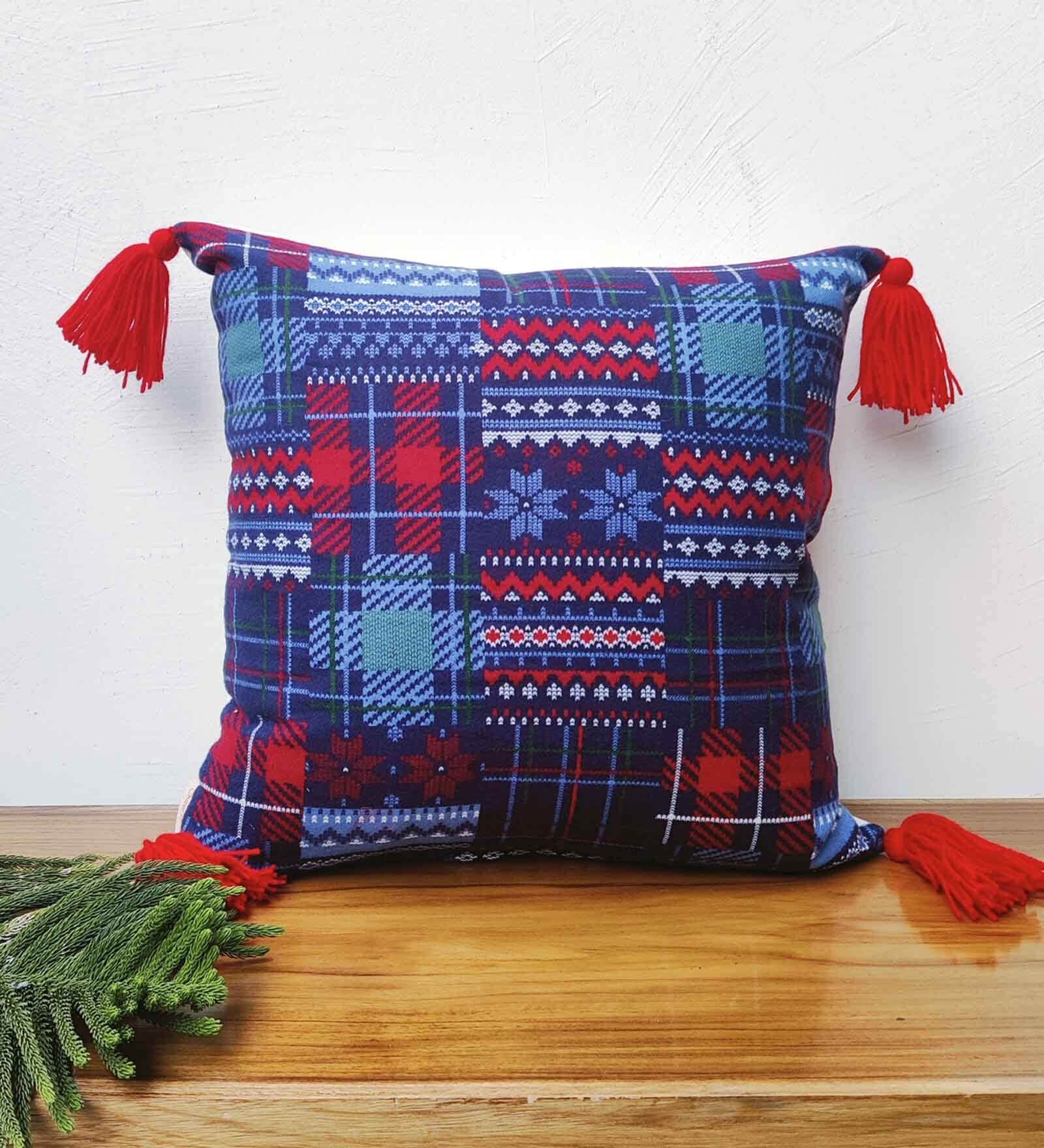 Buy Blue Abstract Cotton 16 x 16 Inches Cushion Cover at 41% OFF by ...