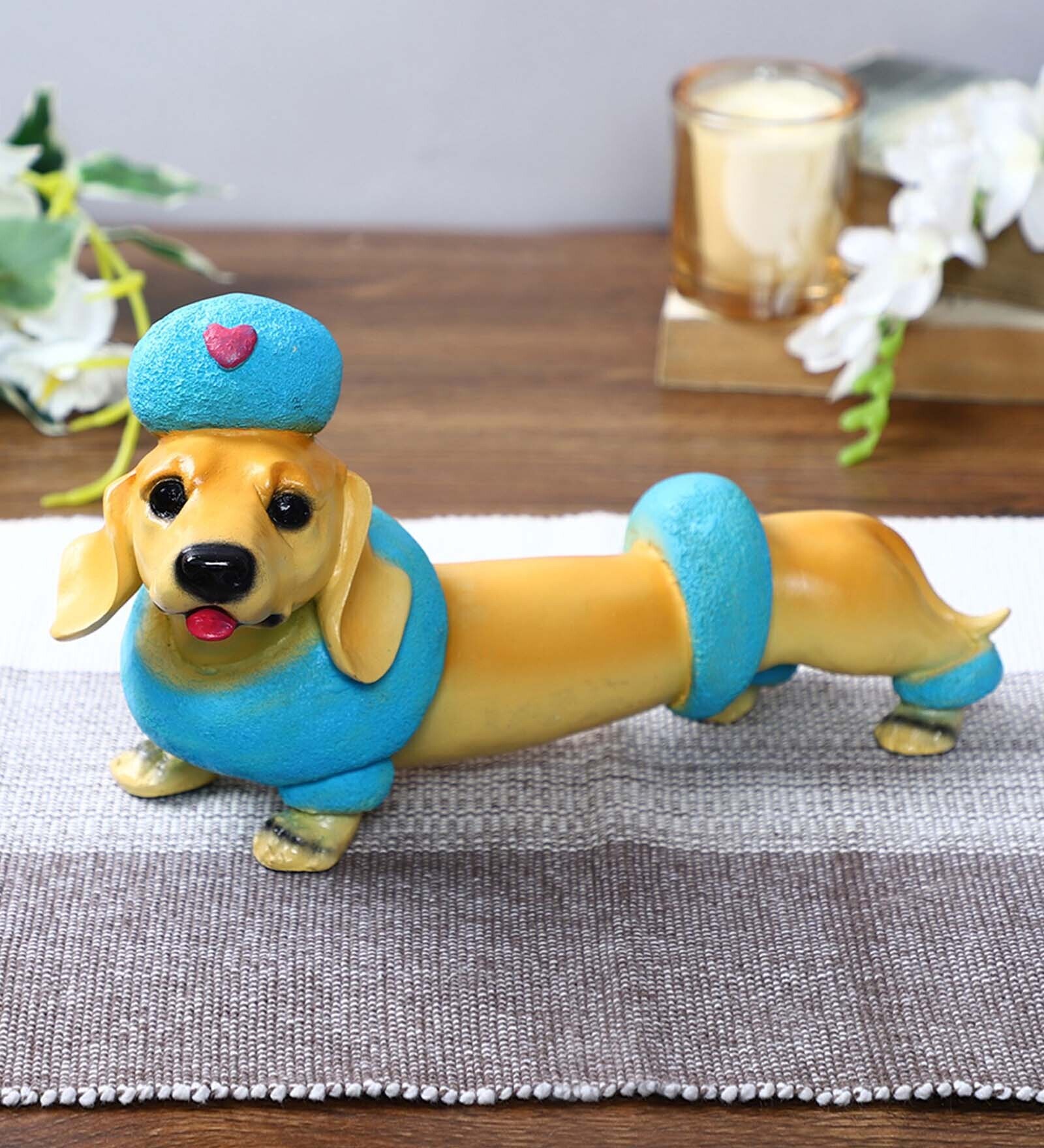 Buy Blue Dog Beige Polyresin Figurine by Tied Ribbons at 39% OFF by ...
