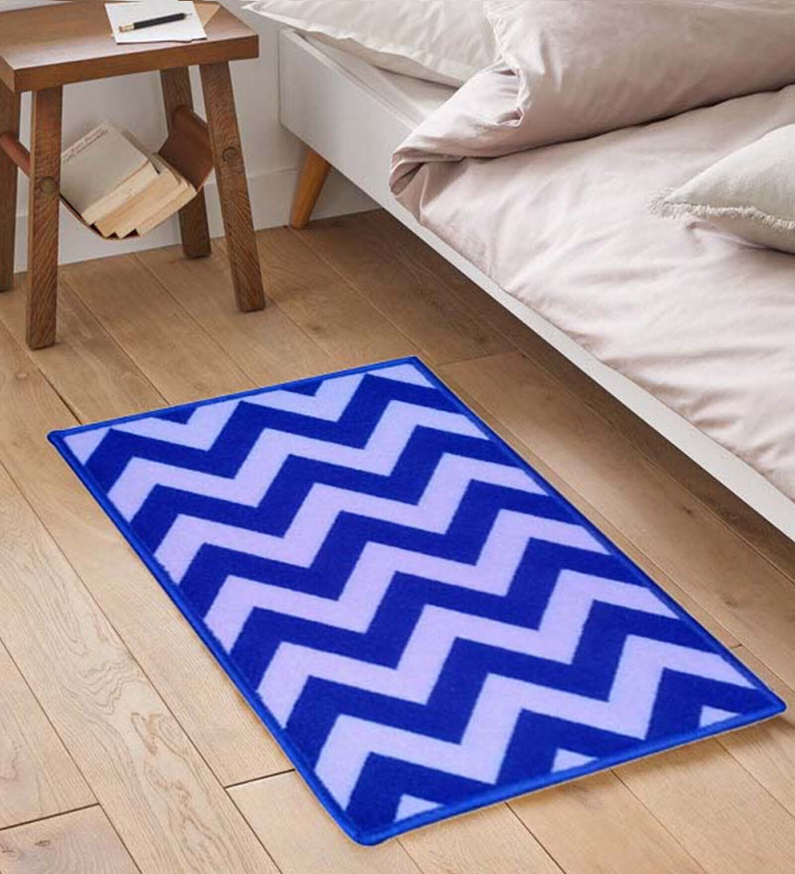 Buy Blue Geometric Nylon 16 x 24 Inches Anti Skid Door Mat at 50% OFF ...