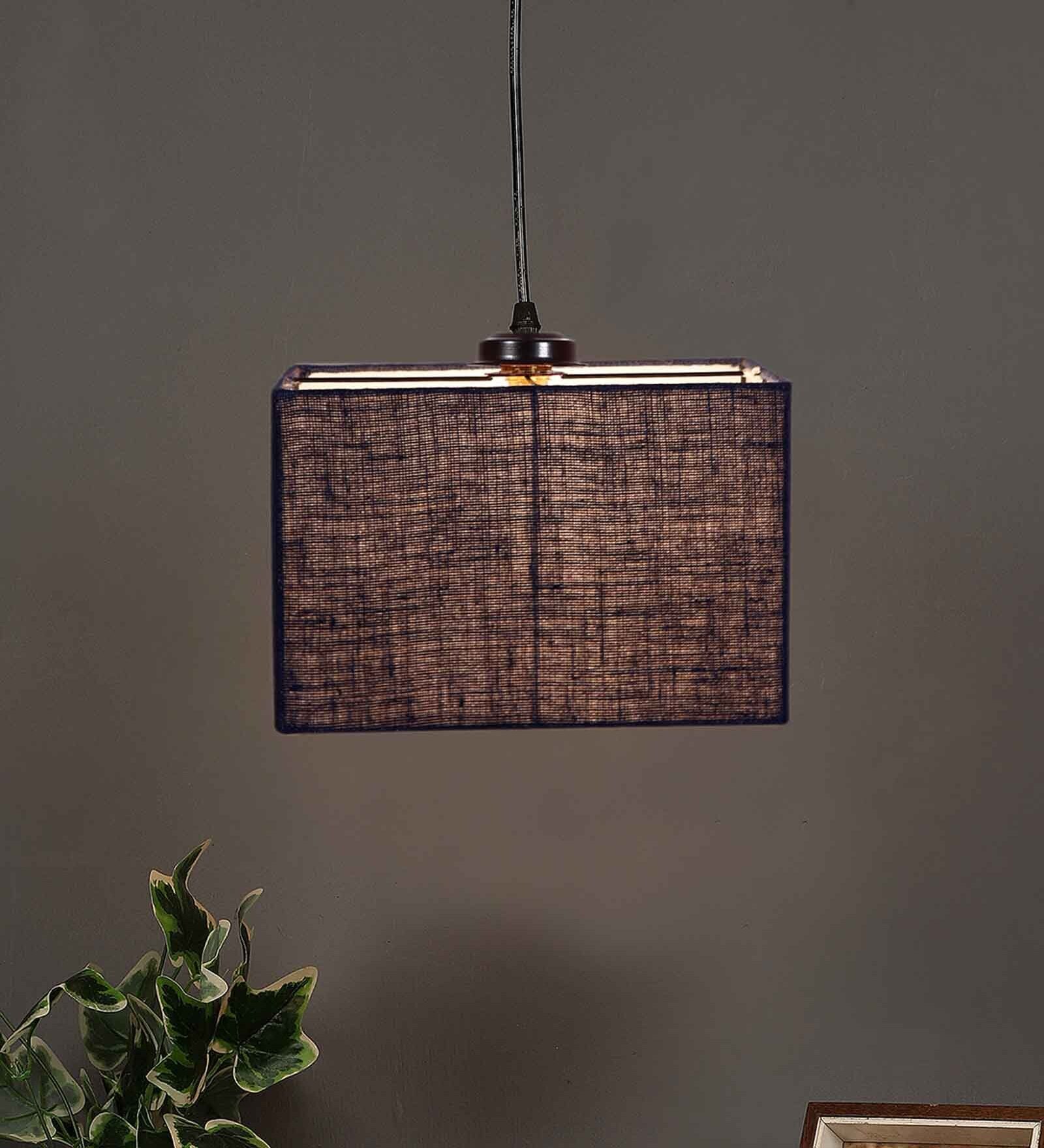 Buy Blue Jute Square Hanging Lamp at 56% OFF by New Era | Pepperfry