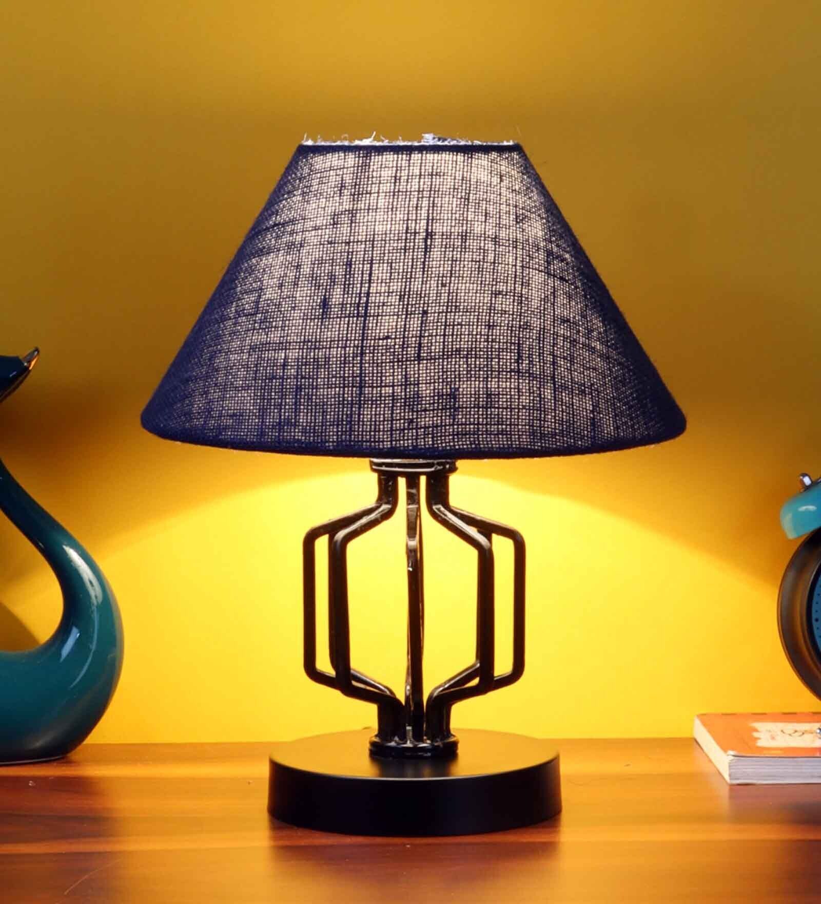 Buy Blue Jute Table lamp with Iron Base By New Era at 45% OFF by New ...