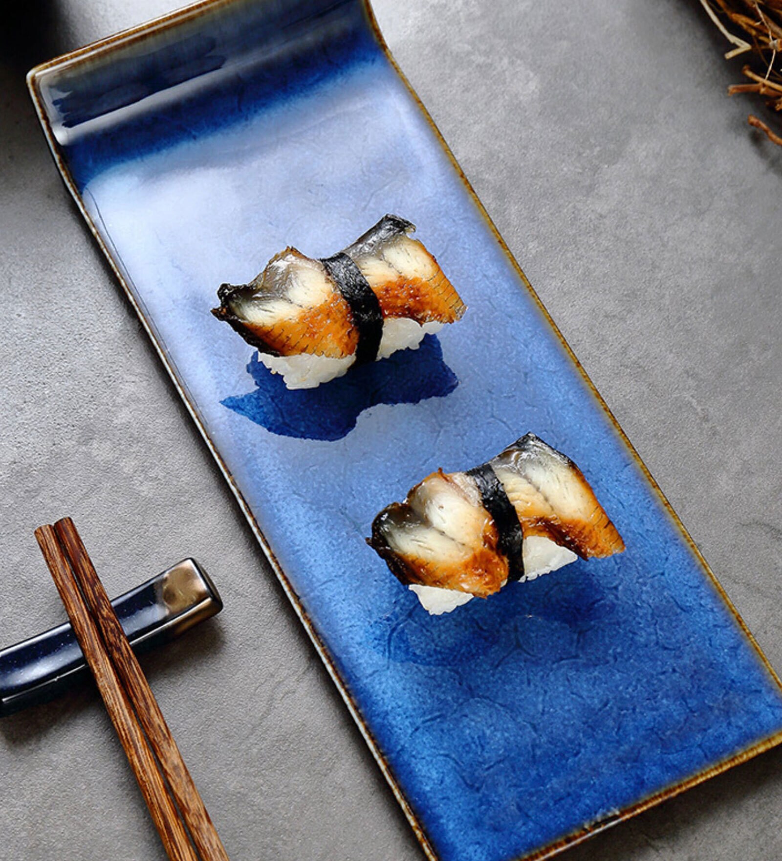 Buy Blue Long Ceramic Appetizer Platter by Nestasia at 10% OFF by ...