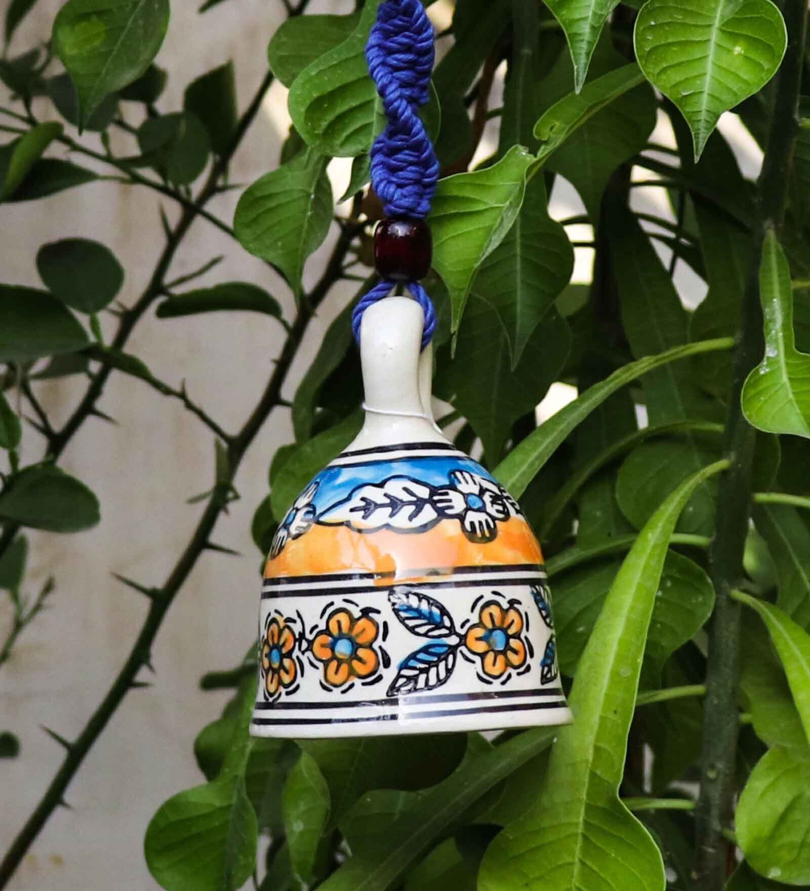 Buy Blue Macrame Ceramic Handmade bell for Wall hanging at 13% OFF by ...