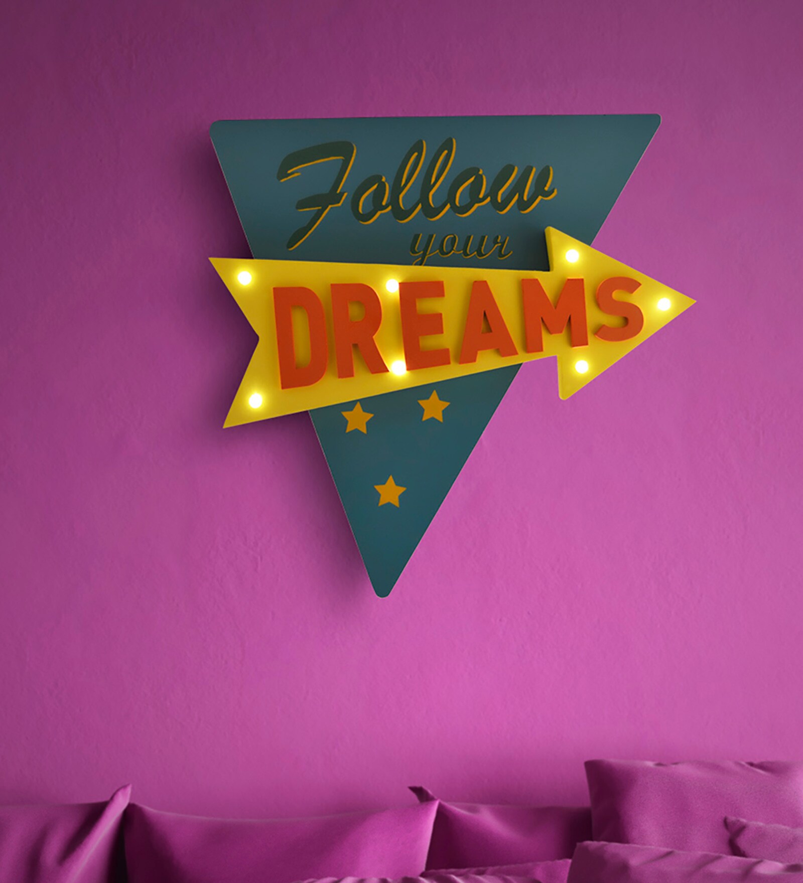 Buy Blue MDF Led Frame Sign Display With Sign Lights by Archies Online ...