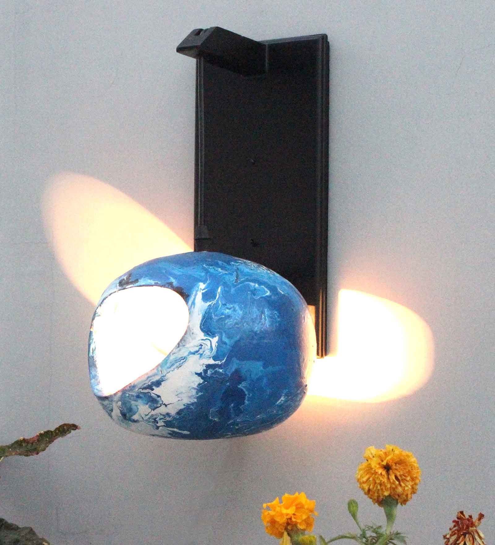 Buy Home Deocr Blue Terracotta Wall Lamp Online - Novelty Wall Lights ...