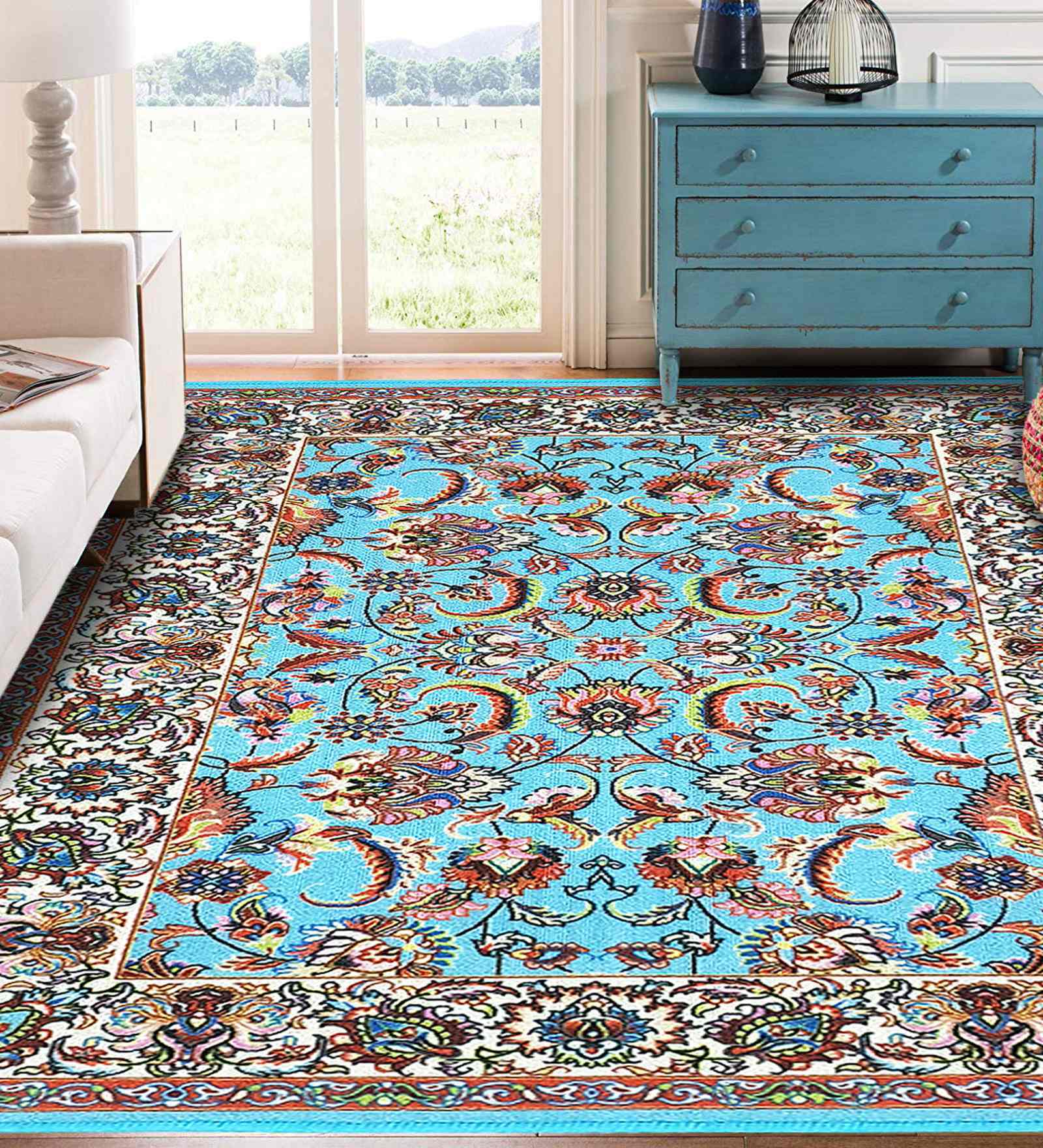Buy Jacobean Pattern Nylon Machine Made 3 X 5 Feet Carpet at 65% OFF by ...