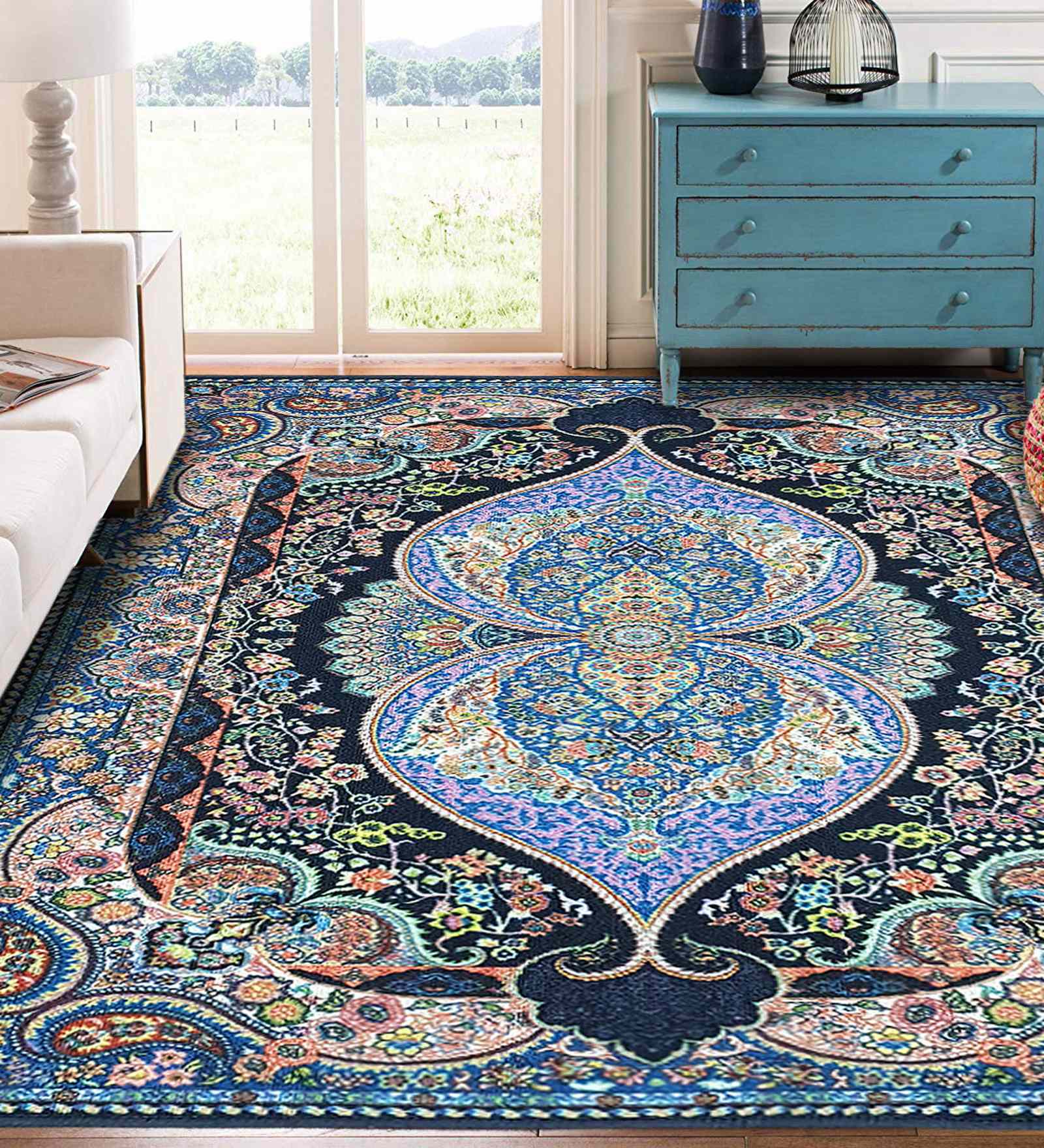 Buy Abstract Pattern Nylon Machine Made 3 X 5 Feet Carpet at 65% OFF by ...