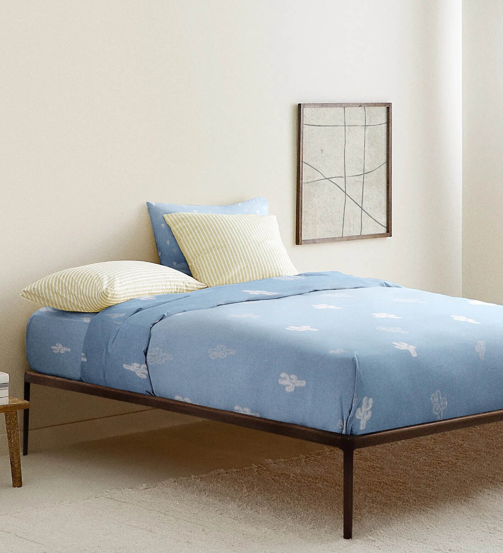 Buy Blue Organic Fitted Single Sheet Set By THE BABY ATELIER at 100% ...