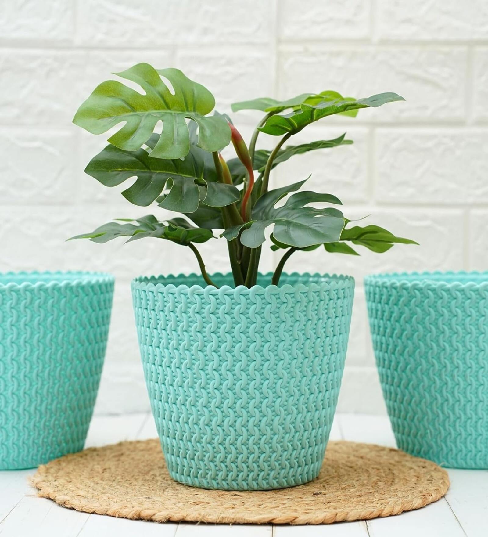 Buy Blue Plastic (Set of 3) Desk Pots at 33% OFF by Gold Dust | Pepperfry