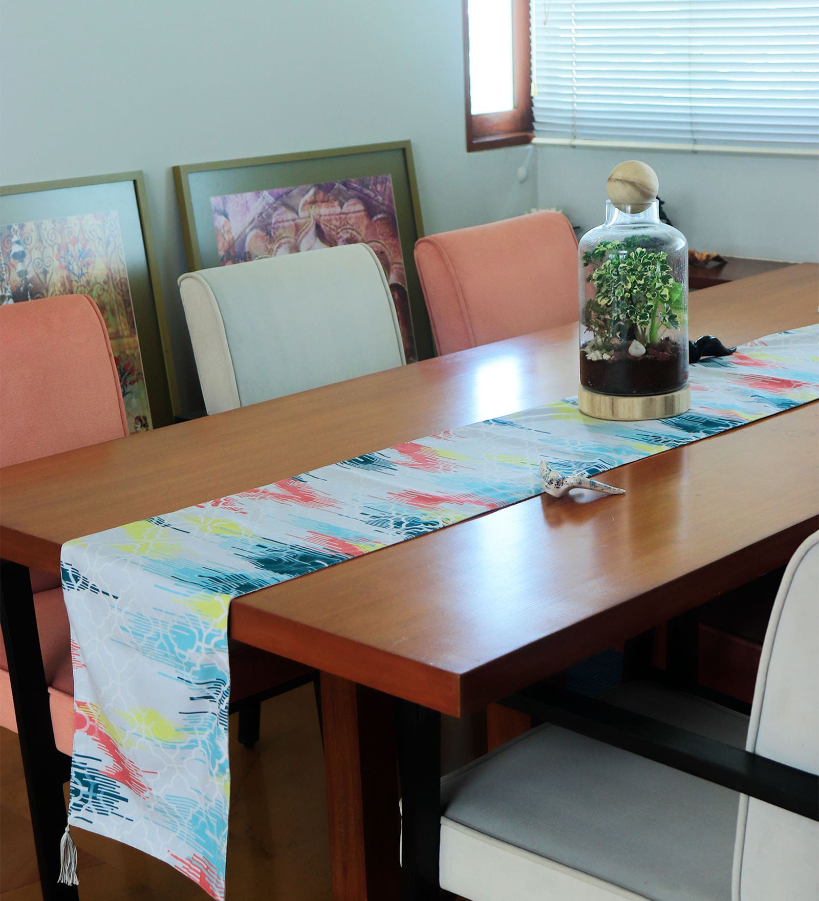 Buy Multicolor Polyester Abstract 12x84 Inches Table Runner by Zeba at ...