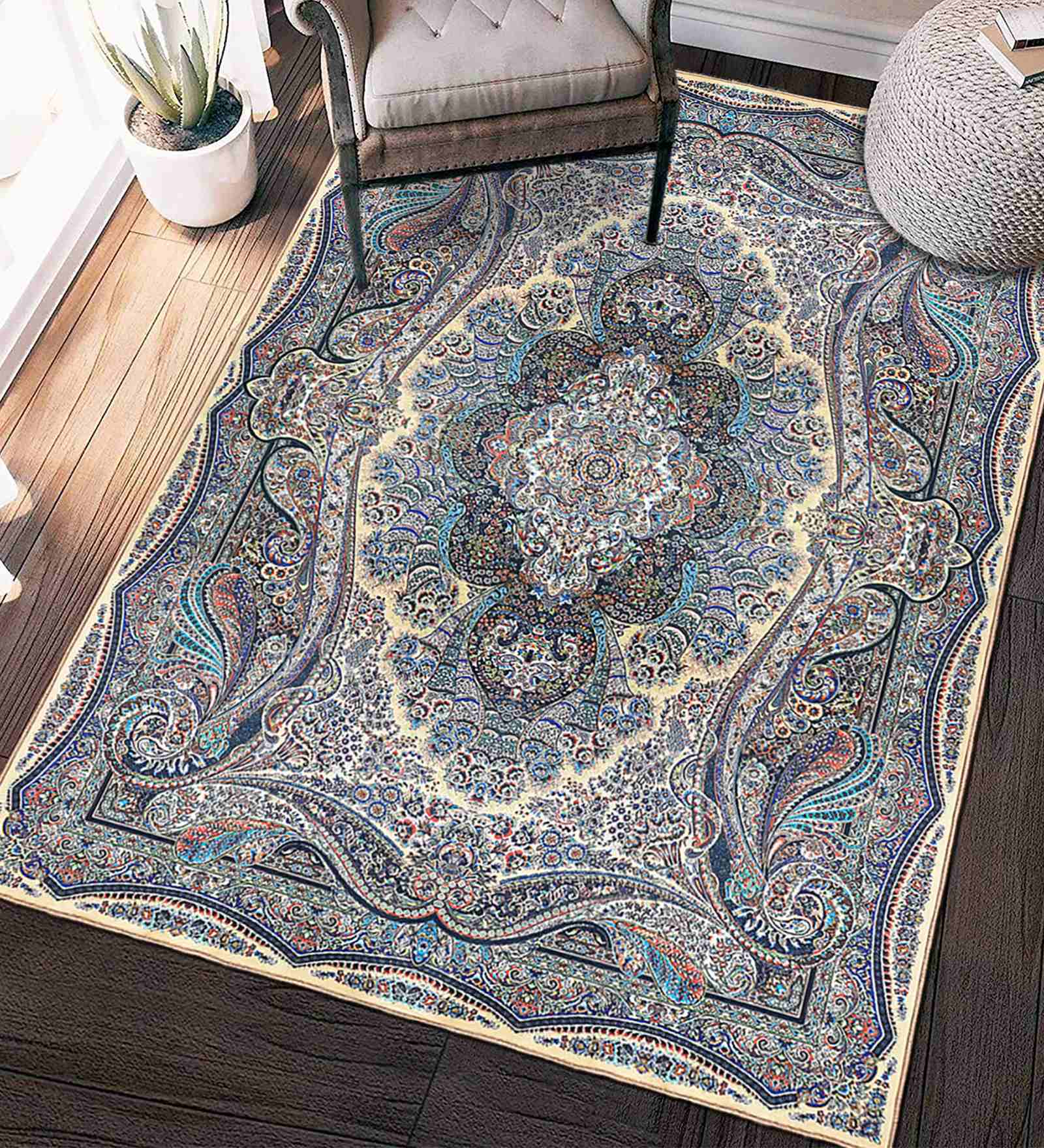 Buy Traditional Pattern Polyester Machine Made 3 X 5 Feet Carpet at 41% ...