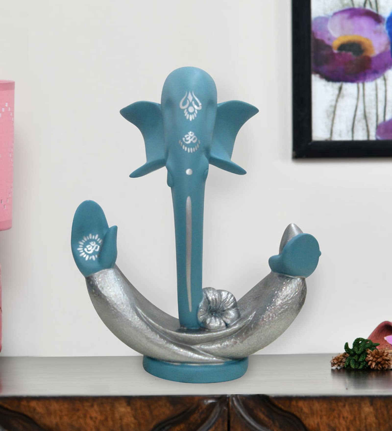 Buy Blue Polyresin Abstract Bliss Ganesha Idol Online - Ganesha ...