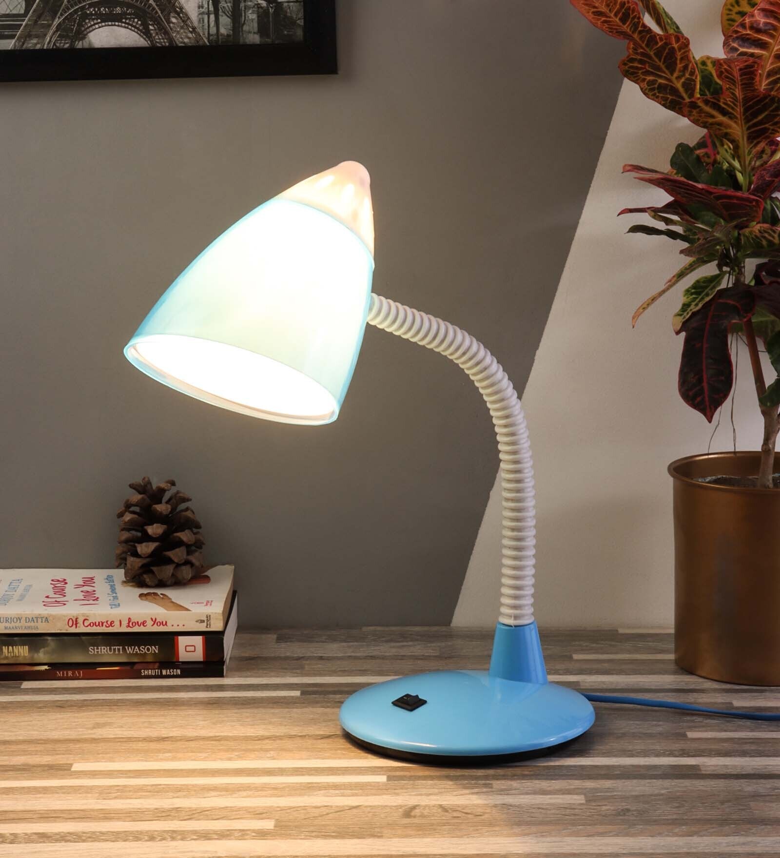 Buy Blue Pvc Shade Study Lamp With Blue Base at 31% OFF by Beverly ...