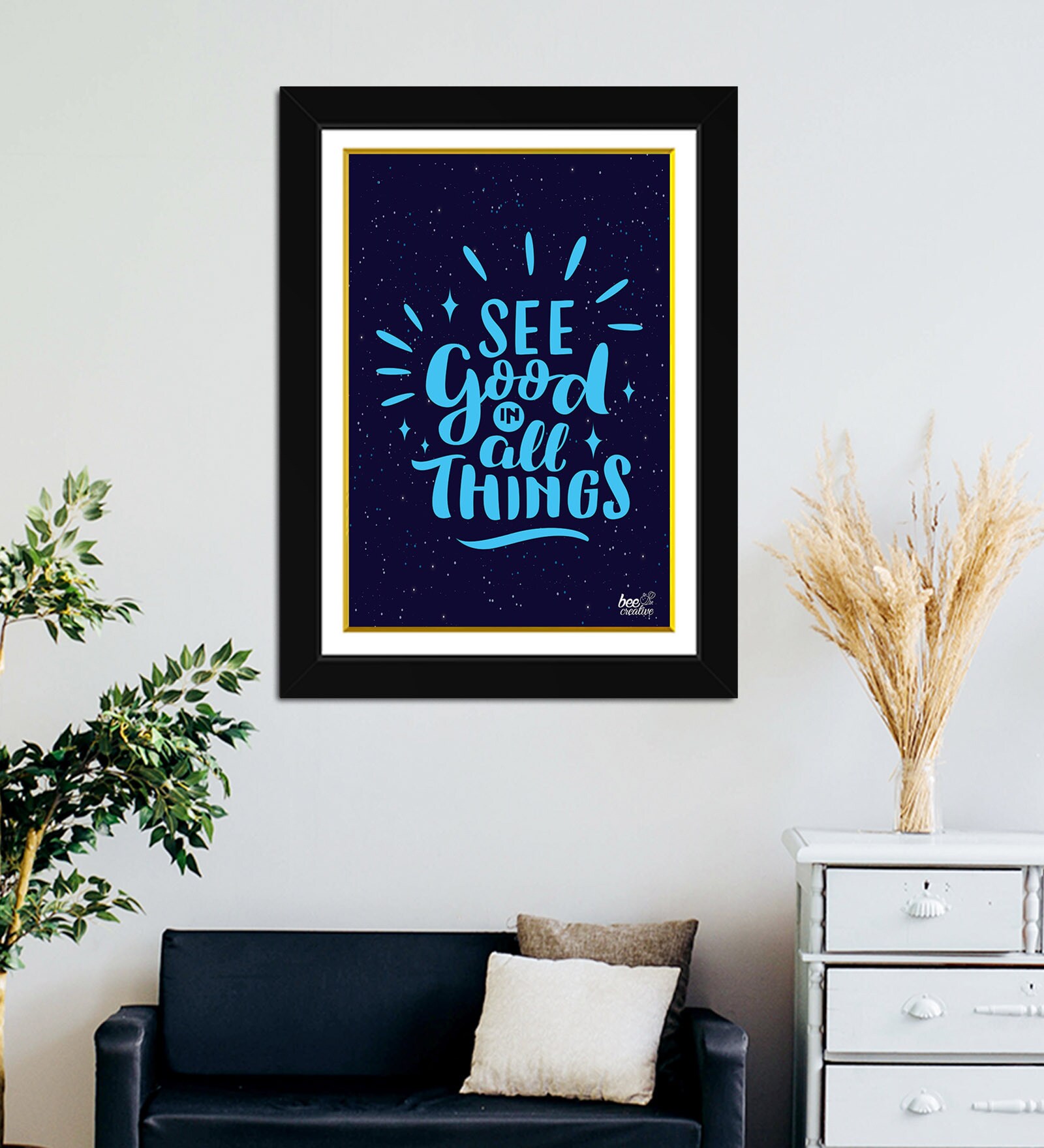Buy Blue See Good Poster by Bee Creative Online - Slogan Posters ...