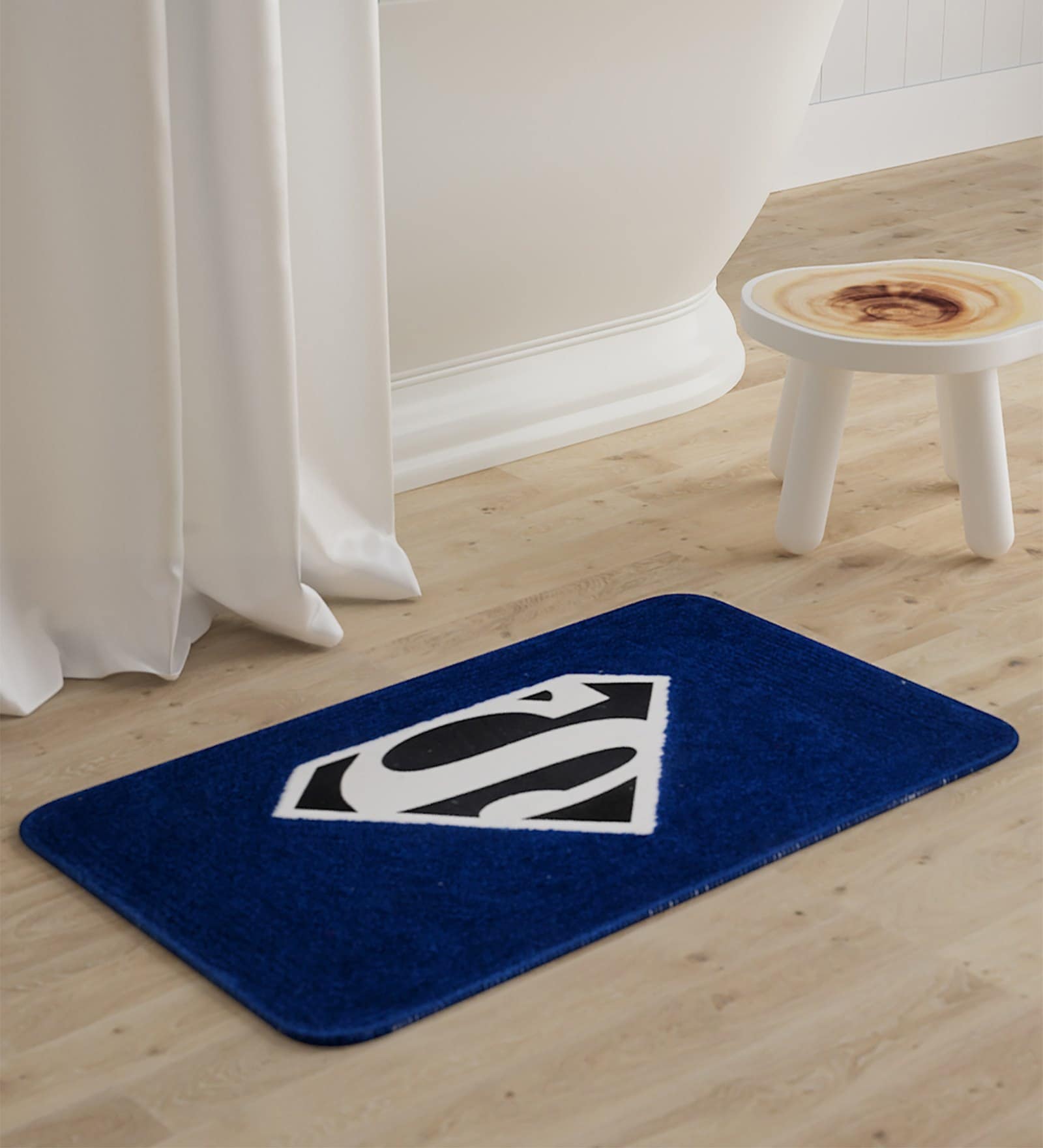 Buy Blue Superman Printed Soft Microfiber Kids Mat - 40 x 60 cm by ...