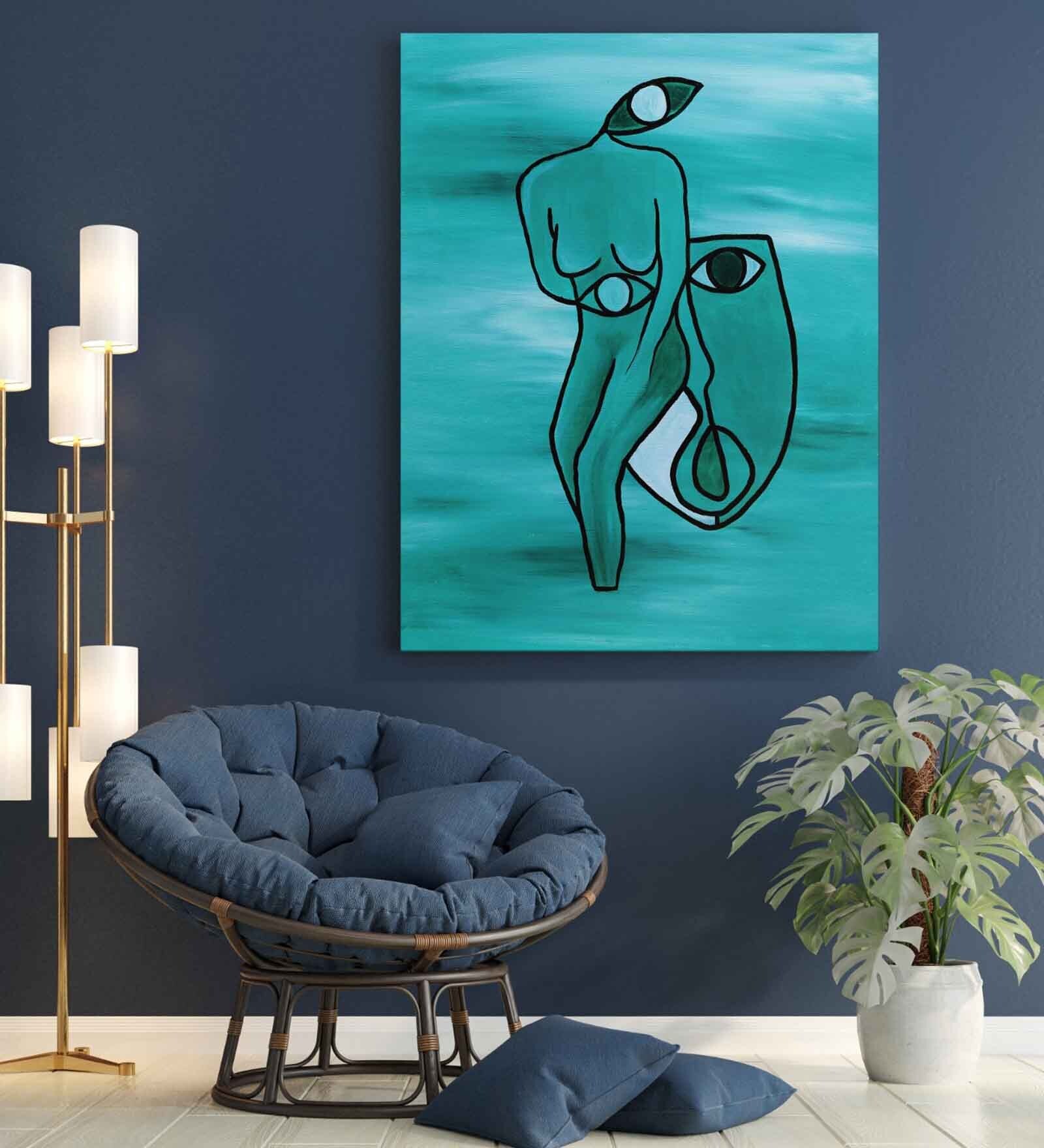 Buy Blue Third Eye Canvas Original Wall Painting at 17% OFF by Saffron ...