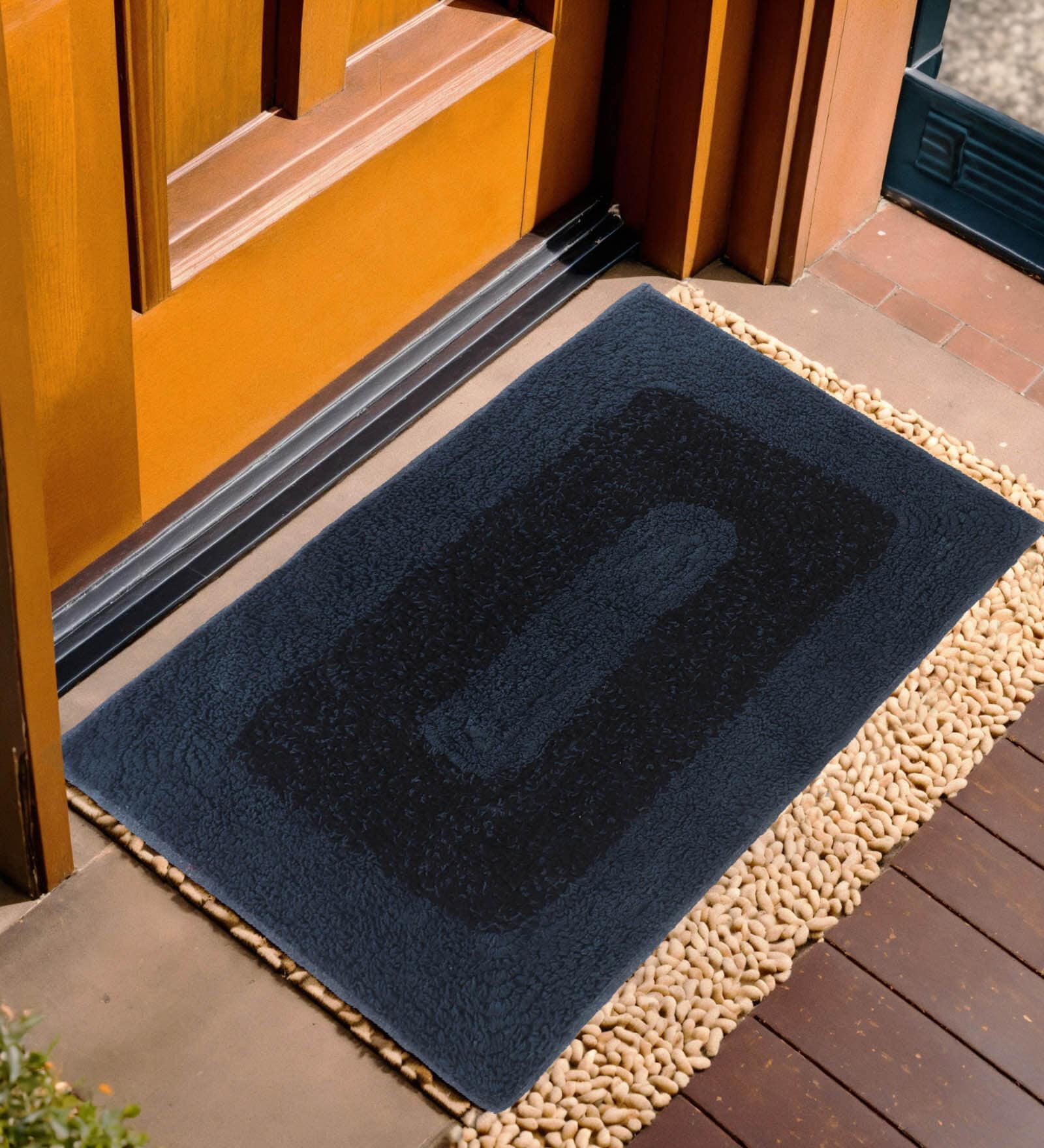 Buy Blue Geometrical Cotton 16x24 Inches Super Soft Door Mat at 40% OFF ...