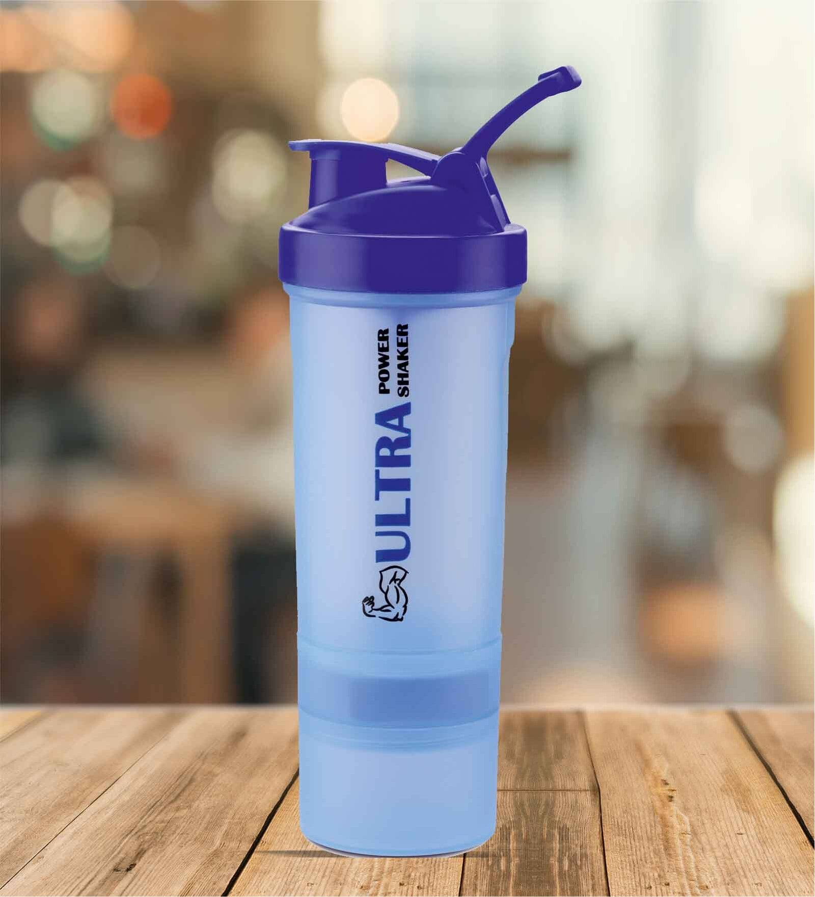 Buy Blue Ultra Power 600ml Plastic Shaker at 46% OFF by Trueware ...