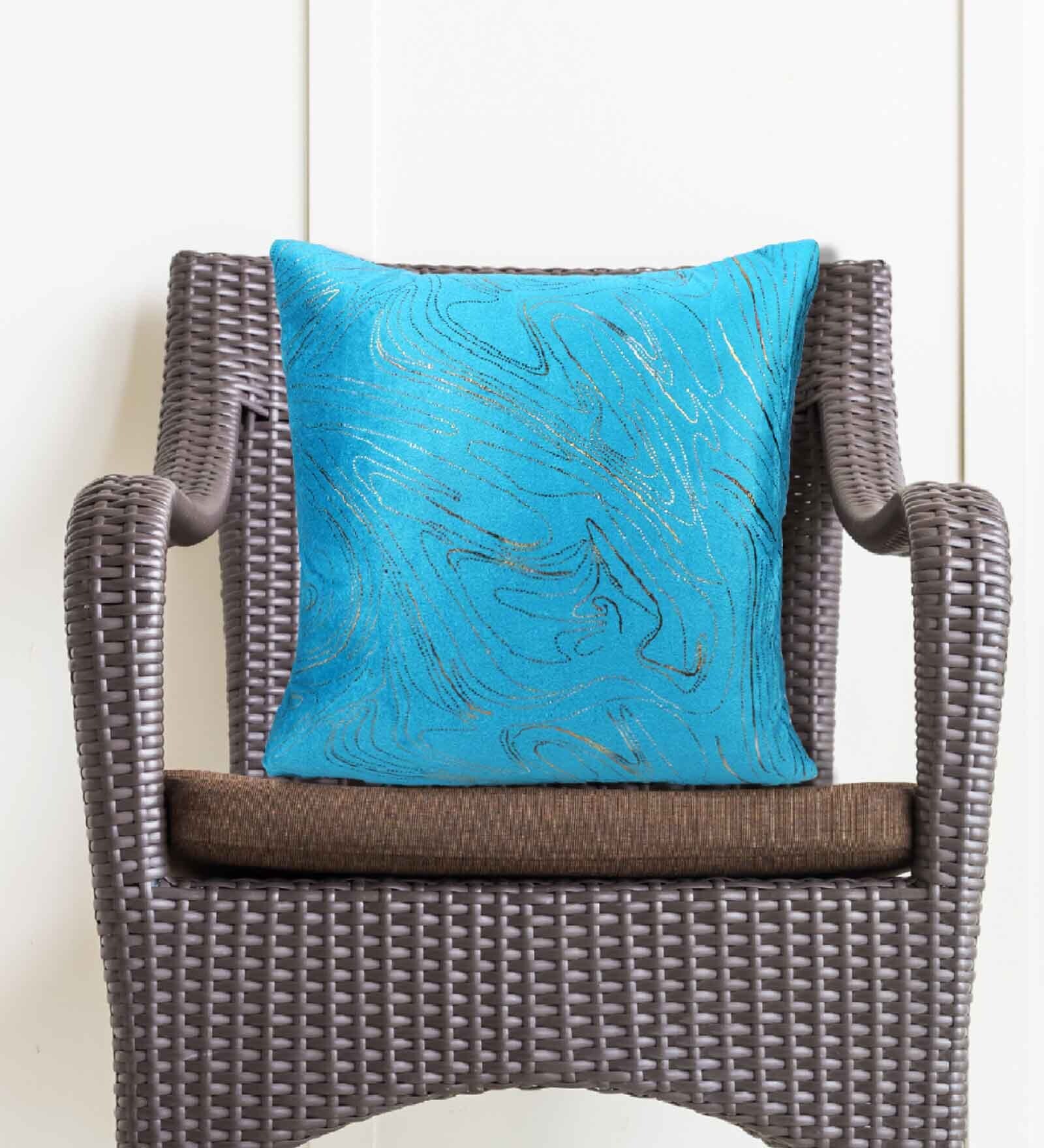Buy Blue Velvet Traditional 16x16 inches Cushion Covers at 33% OFF by ...
