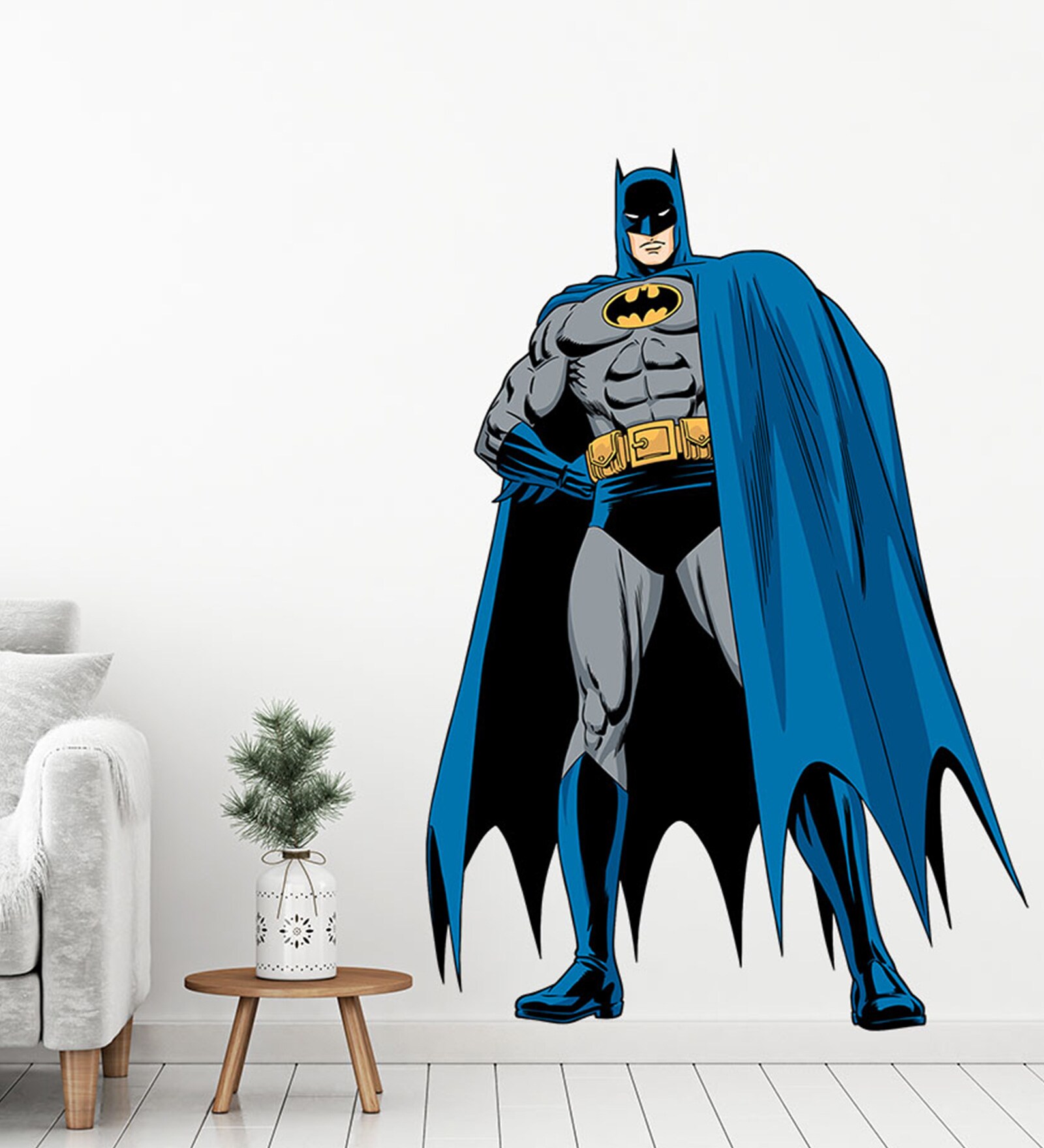 Buy Blue Vinyl DC Comics Batman Matte Finish Wall Sticker by Spinn ...