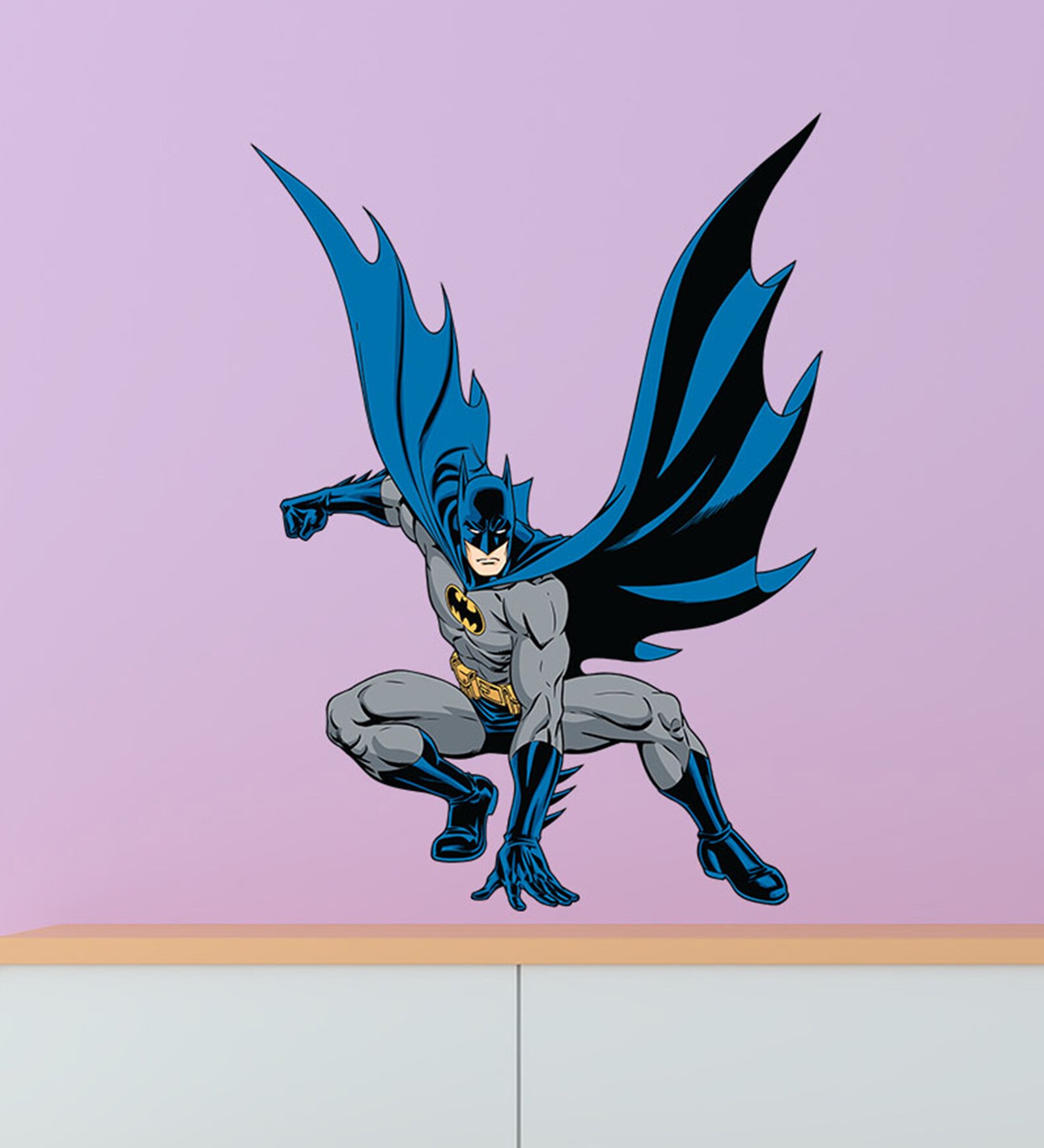 Buy Blue Vinyl DC Comics Batman Matte Finish Wall Sticker by Spinn ...