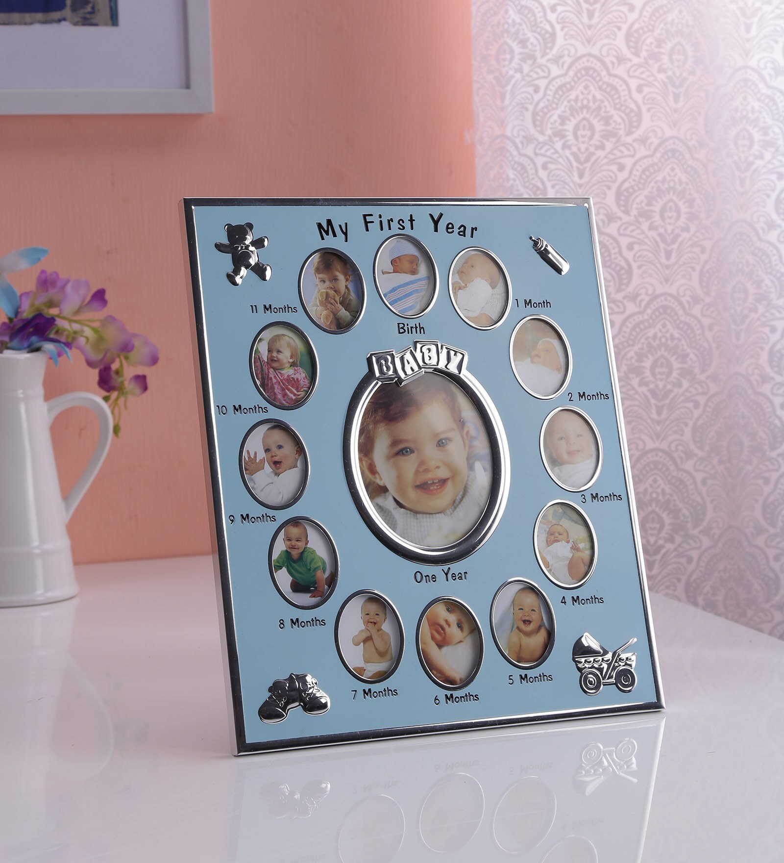Buy Blue Zinc & Brass My 1st Year Photo Frame by Momentz at 20% OFF by ...