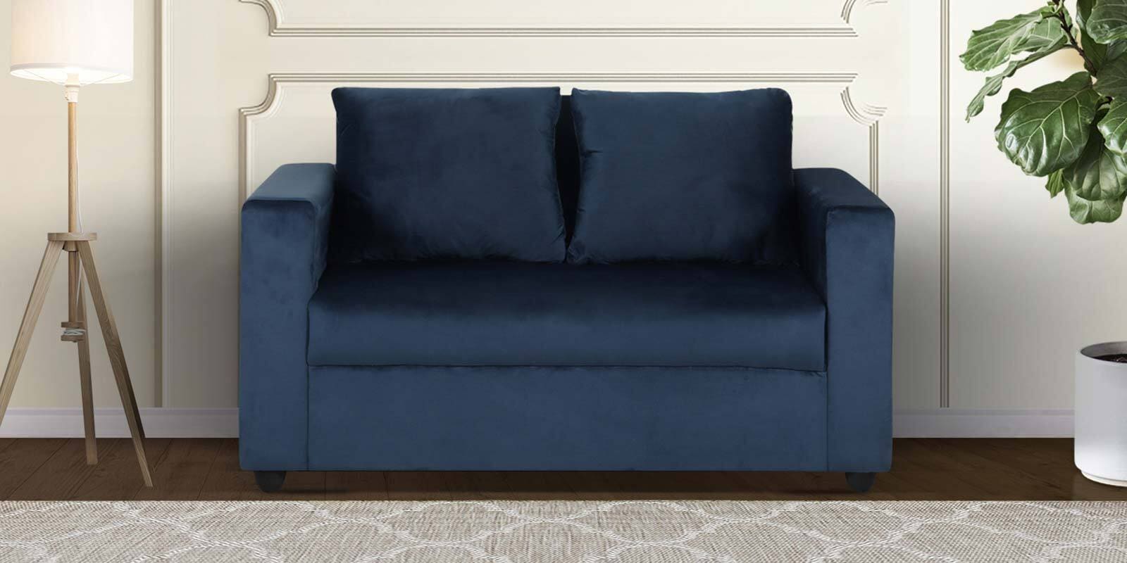 Buy Bliss Velvet 2 Seater Sofa In Blue Colour at 30% OFF by Trevi ...