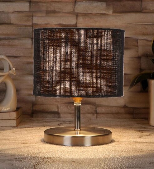 Buy Beige Jute table lamp with Steel Base -64 at 67% OFF by New Era ...