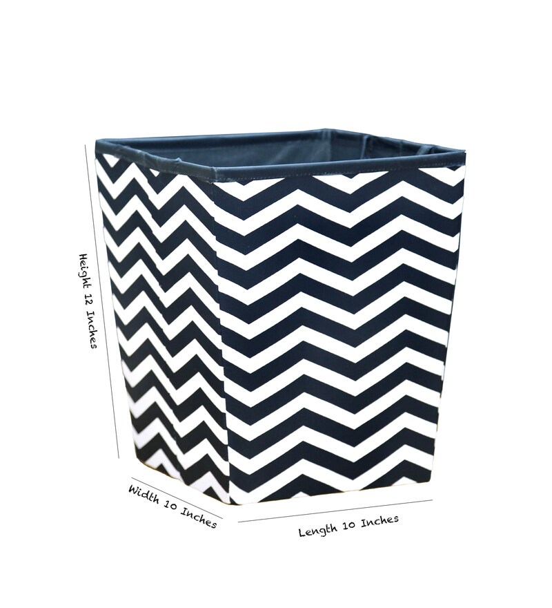 Buy Black 20 Ltr MDF and Polyester Open Dustbin by My Gift Booth Online ...