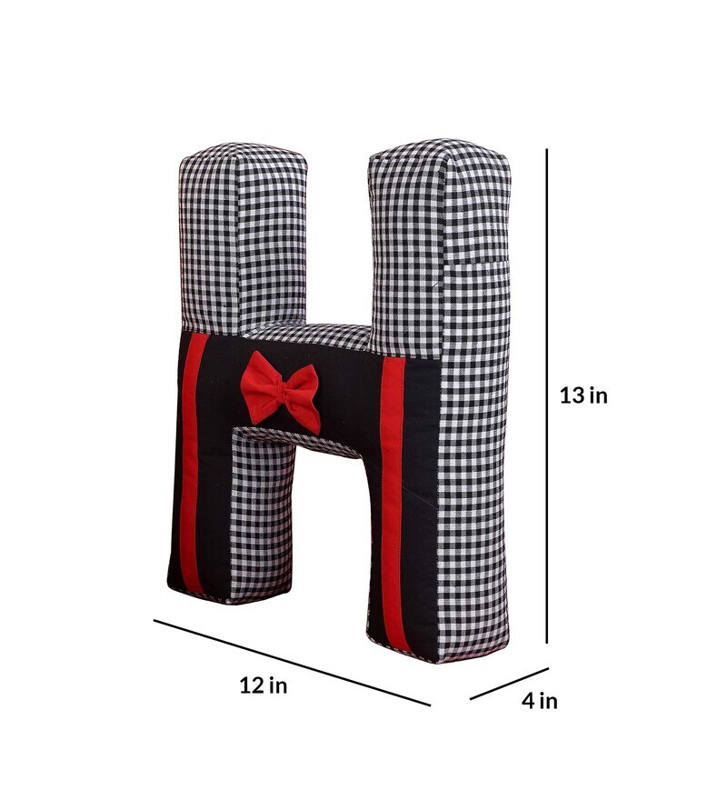 Buy Black Bow H Shape Cushion With Filler By My Gift Booth Online ...