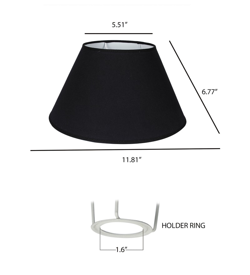 Buy Black Cotton Lamp Shade By Kapoor E Illuminations Online - Solid ...