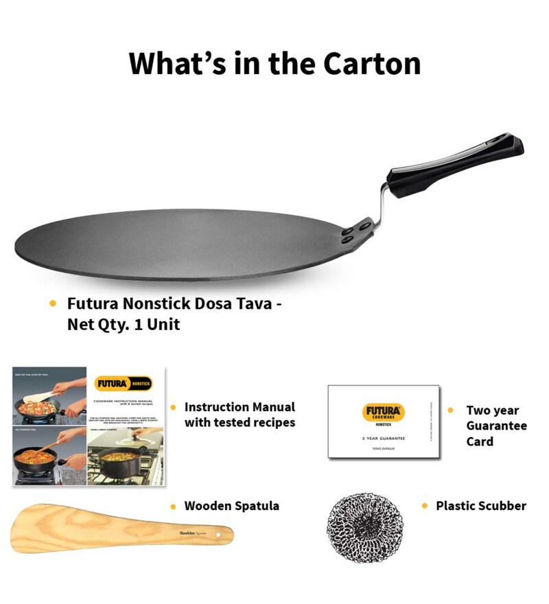 Buy Black Cast Iron 49 cm Tawa by Futura Online - Tawas - Cookware ...