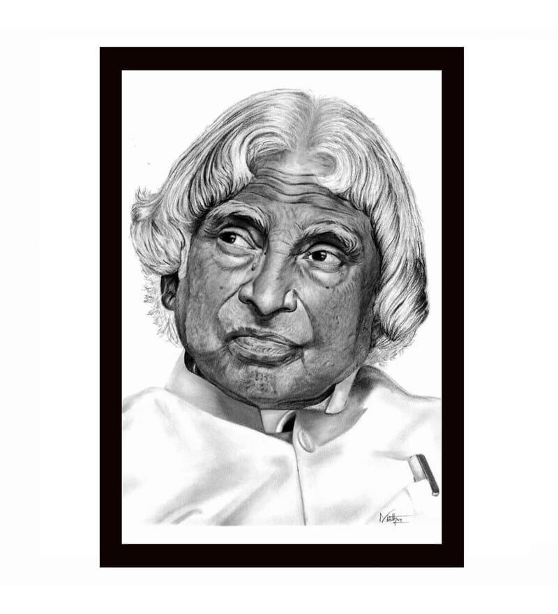 Apj Abdul Kalam Black And White