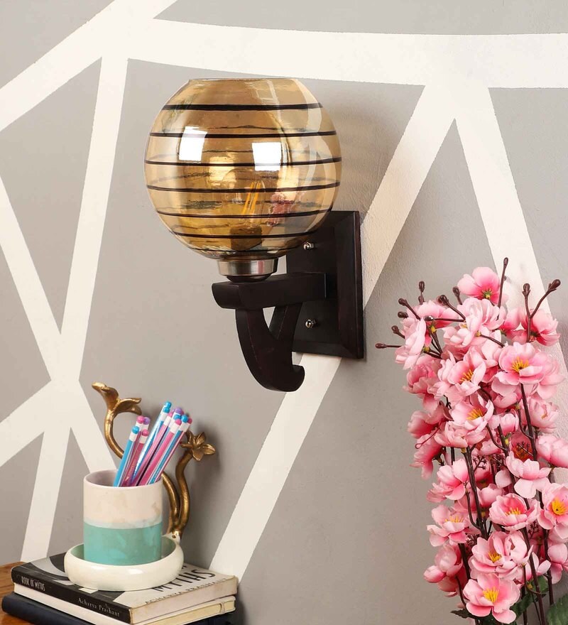 Buy Black Metal Wall Light By Foziq Online - Uplight - Wall Lamps ...