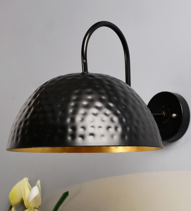 Buy Black Metal Wall Light (10 Inches) By Homesake Online - Downlight ...