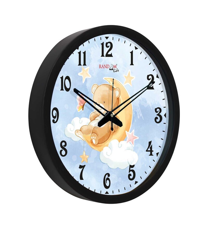 Buy Black Plastic Analog Wall Clock by Random Online - Kids Wall Clocks ...