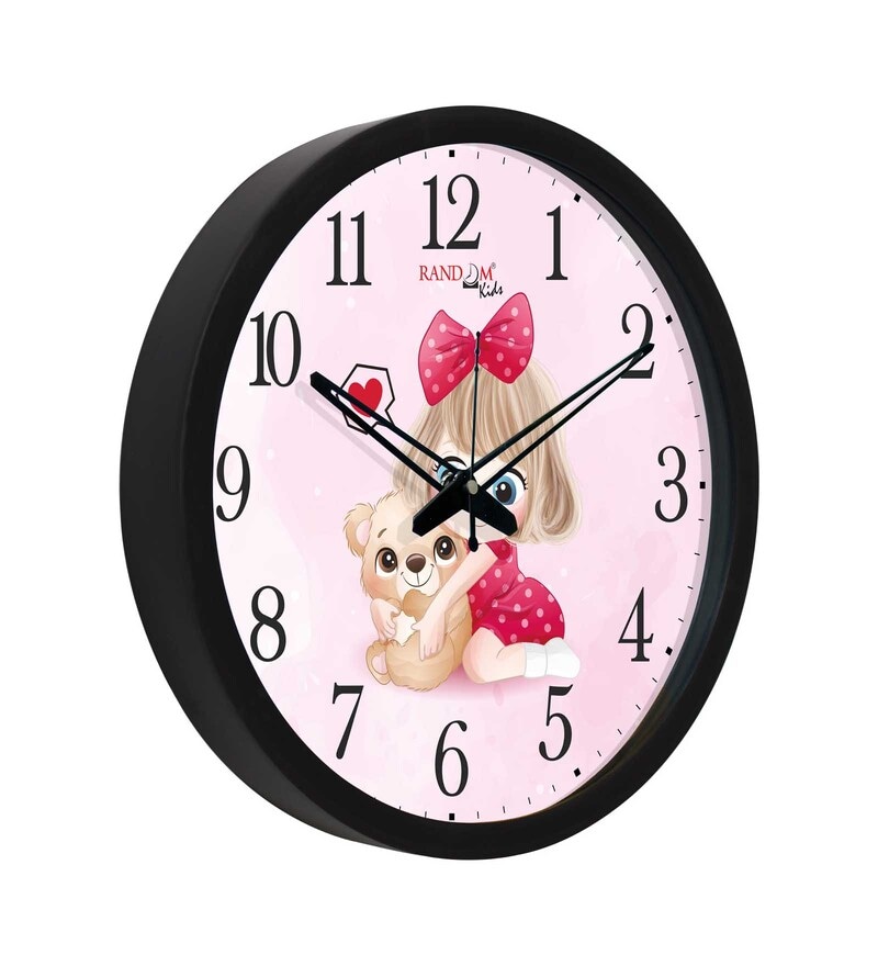 Buy Black Plastic Analog Wall Clock by Random Online - Kids Wall Clocks ...