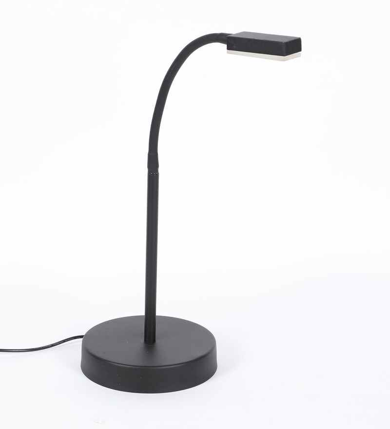 Buy Black Study Lamp With Stainless Steel Base By Korvel Online - Study ...