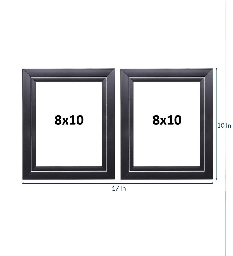 Buy Black Synthetic wood Set of 2 Table Photo Frames by Random Online ...