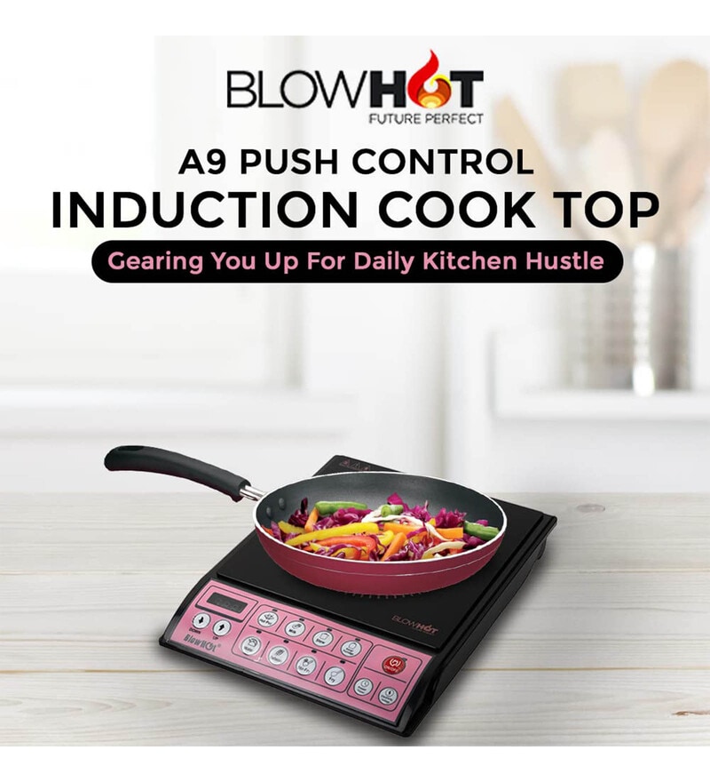 Buy BlowHot 2000 Watt A9 Push Control Radiant Basic Induction Cook Top (Black and Pink) Online ...