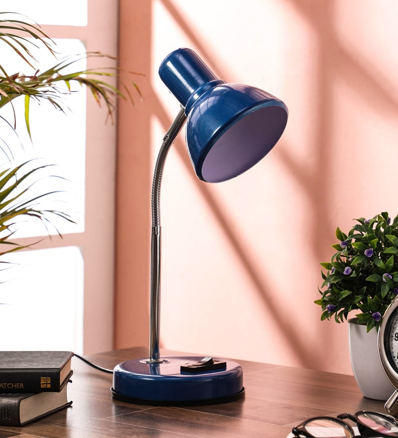 Buy Rose Blue Adjustable Study Lamp With Aluminium Base By ...