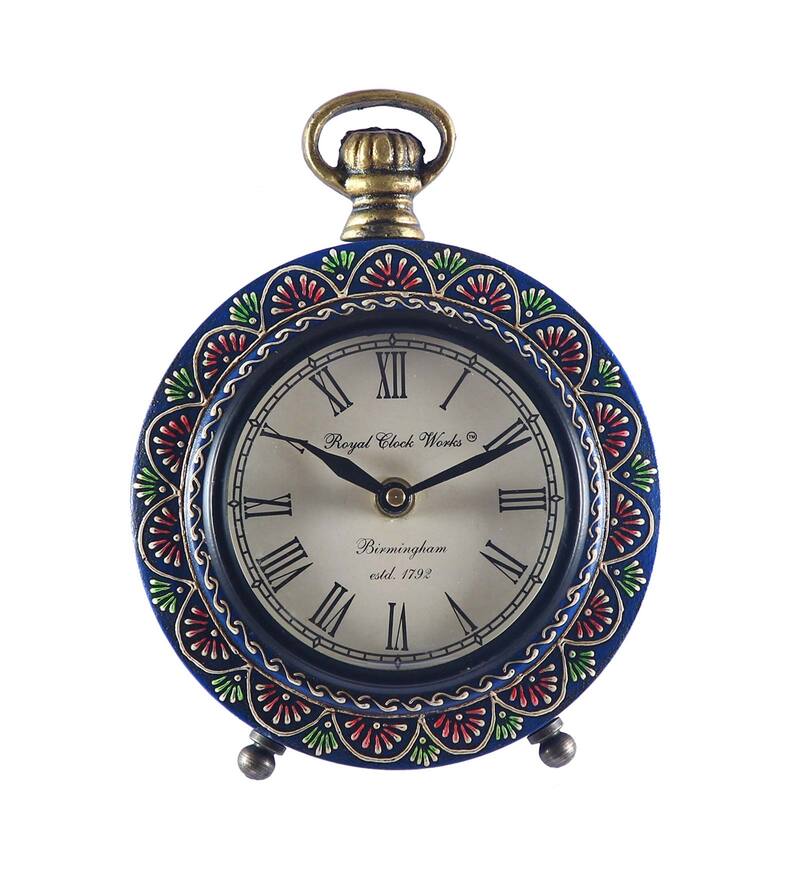 Buy Blue MDF Wall Clocks by Aapno Rajasthan Online - Modern Wall Clocks ...