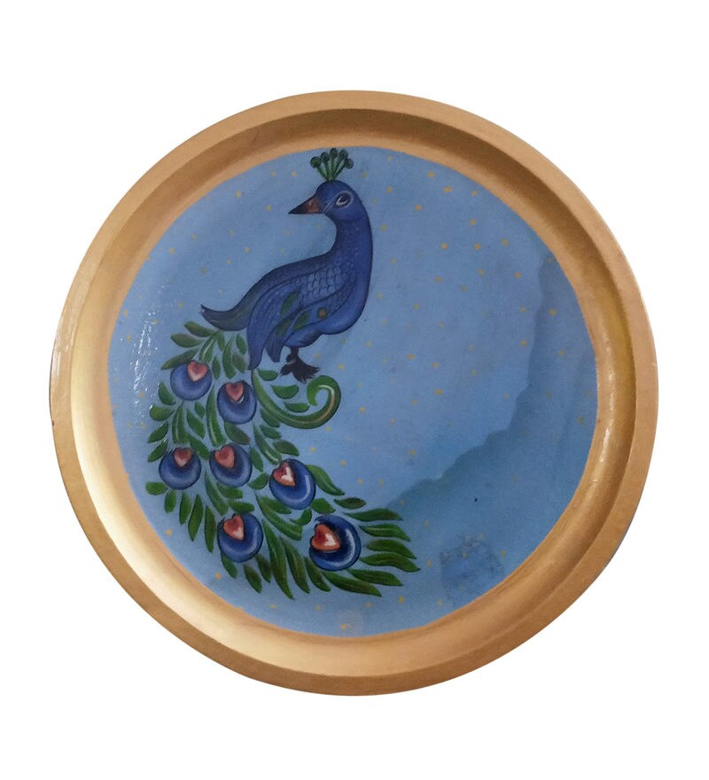 Buy Blue MDF Wooden Wall Decor Plate by Art Of Jodhpur Online - Wall ...