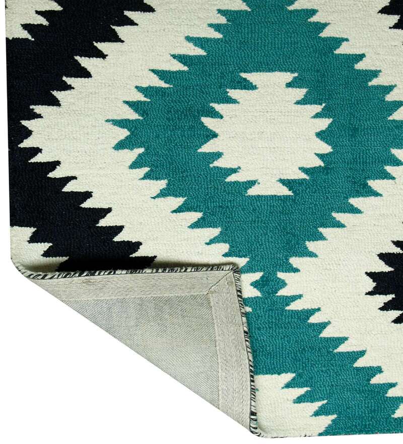 Buy Multicolor Wool Geometric 3 x 6 Feet Floor Runner by Imperial Knots ...