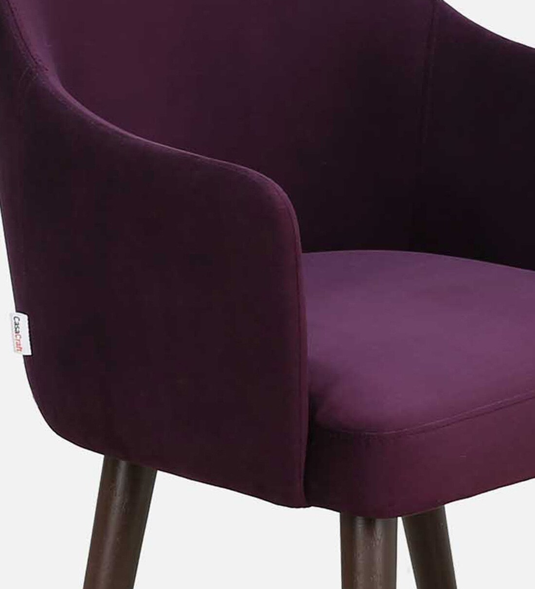 Buy Bolivar Velvet Dining Chair In Purple Colour Online - Contemporary ...