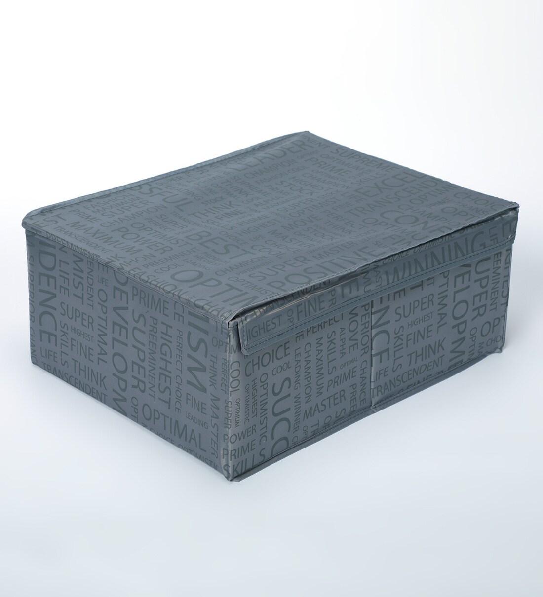 Buy Grey Polyester Wardrobe Box (L: 19.7, W: 15, H: 9.5 Inches) by ...