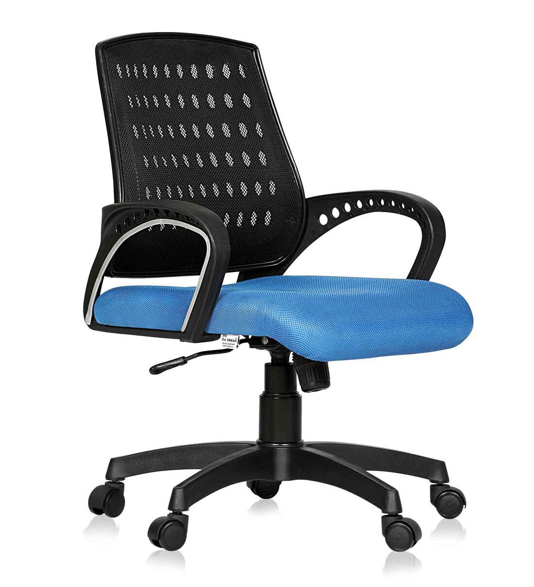 Buy Boom Ergonomic Chair In Blue Colour By Da Urban Online - Mid Back ...
